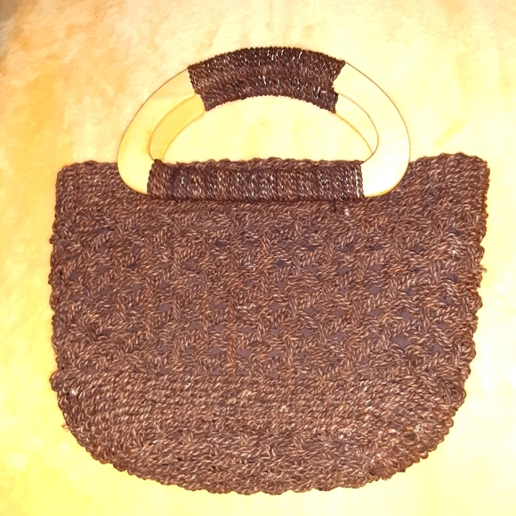 White Stag | Bags | White Stag Macrame Purse With Wooden Handles | Poshmark